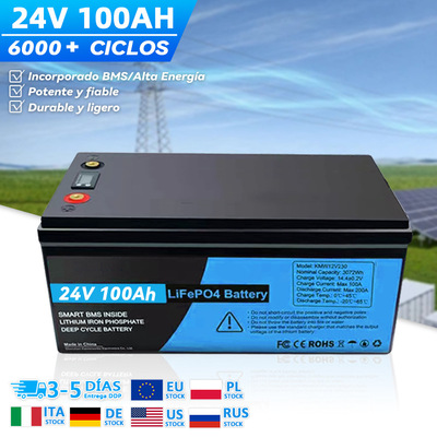 Batería de iones de litio 24V100Ah 12V 25.6V 48V 50Ah 120Ah