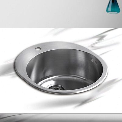 科勒厨房洗菜盆K-3046T-C-NA依欧亚圆型水槽台上台下两用厨盆