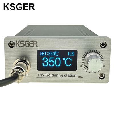 KSGER智能恒温T12焊台V3.1S外贸STM32 OLED俄语英文版T12烙铁头