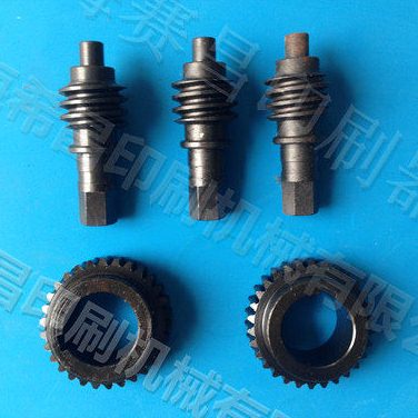 印刷机配件 北人橡皮滚筒蜗杆蜗座 05机配件 BB机配件蜗轮蜗杆