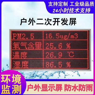 led显示屏户外环境二次开发modbusRTU485 TCP对接PLC气象数据农业