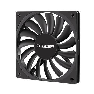 TEUCER 12012薄扇台式电脑机箱12cm风扇黑白温控静音CPU散热器