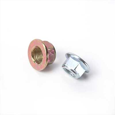 GB6187六角金属法兰锁紧螺母 全金属六角法兰面防松螺母 法兰自锁