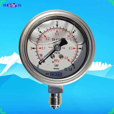 232.50.063 233.50.063全不锈钢耐震压力表 EN837-1原装威卡