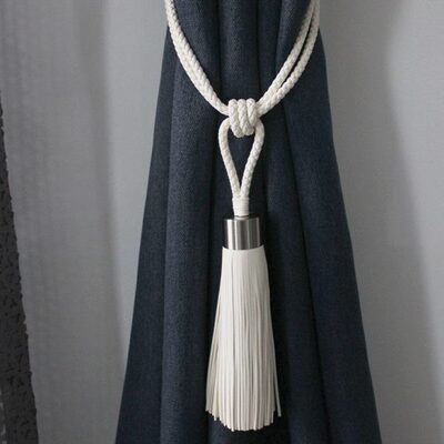 辅料高档之路  绑带装饰品饰皮革绑绳灰色配件挂钩轻奢窗帘现代