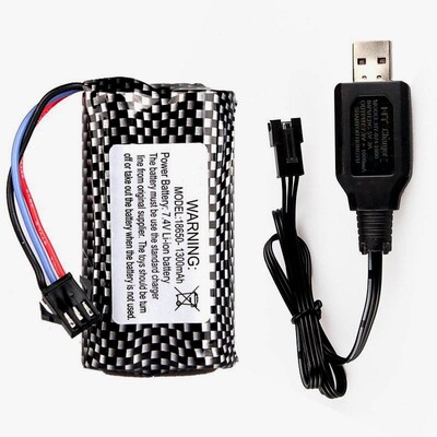 莽牛82遥控车电池78 128电池充电器配件7.4 18650大锂电池