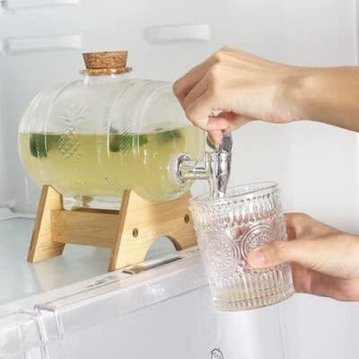 Glass Beverage Dispenser with Leak proof Spigot for