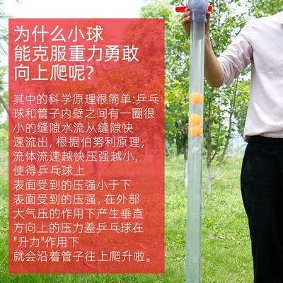 科学实验物理秀逆流而上科技课舞台表演道具浮力伯努利实验发明