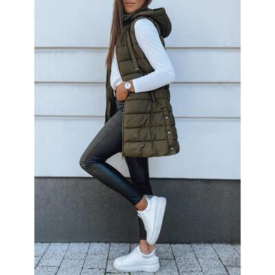 Ladies' vest Winter Warmth Puffer Vest Soft Solid Color