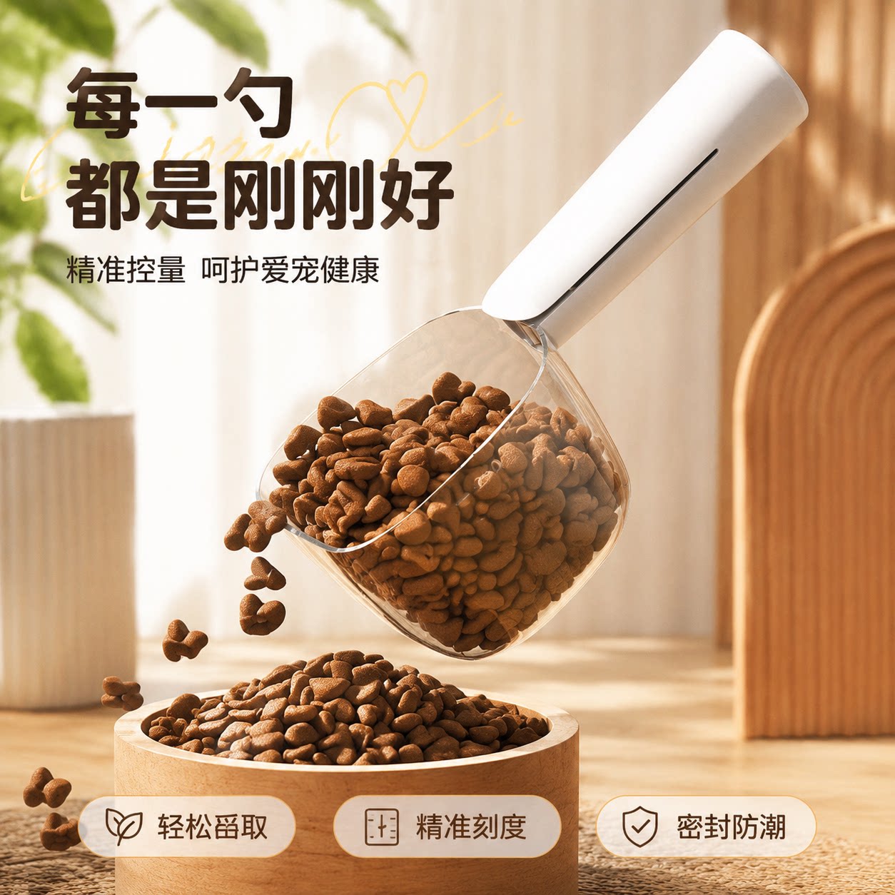 猫狗粮专用勺子宠物喂食器自带刻度精准控量猫狗宠物通用喂食勺