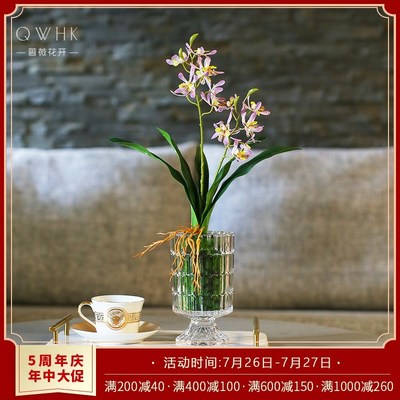 自然风迷兰假花仿真花摆r设酒店客厅装饰餐桌摆花玄关茶几花艺摆