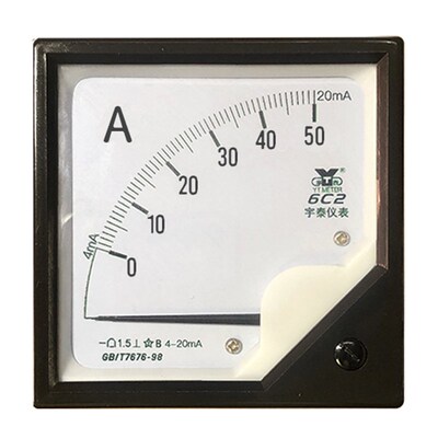 6C2 4-20ma输入显示10a 50a 250a 1500a指针直流模拟电流表毫安表