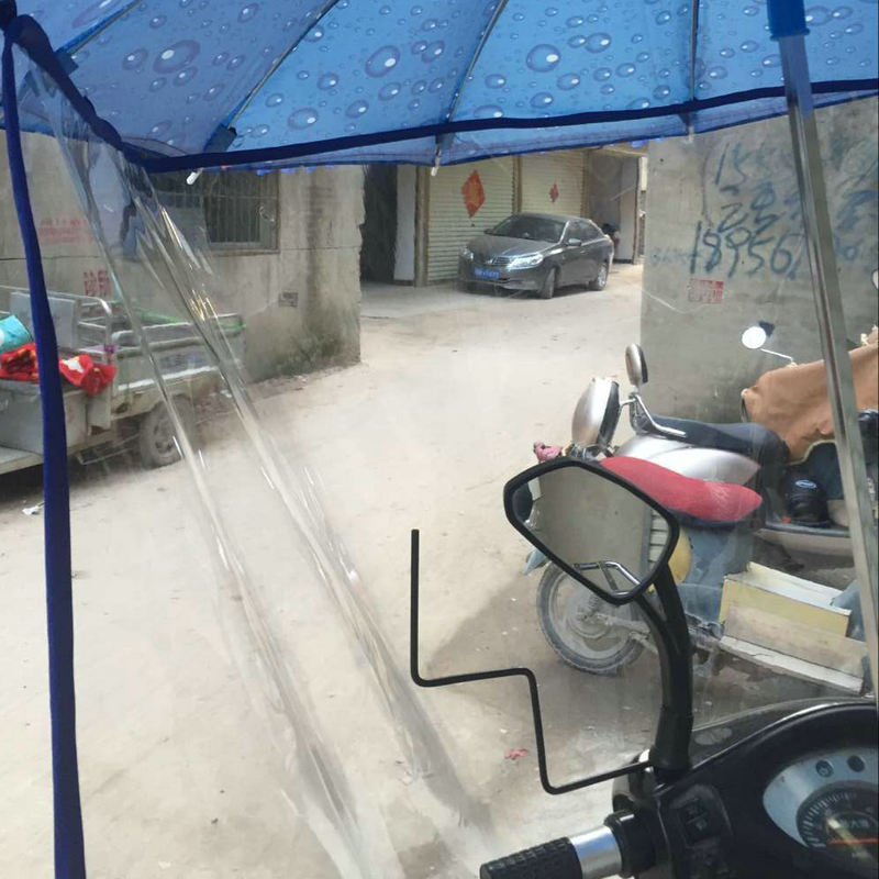 电动车三轮车前挡风挡雨帘挡风板电瓶雨雨帘子遮阳挡伞车雨披透明