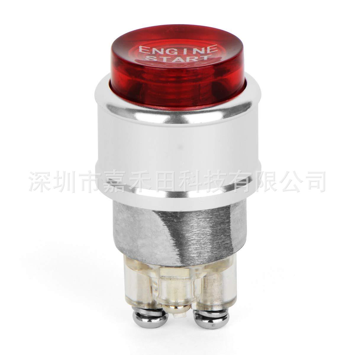 Jtron12V20A赛车组装开关启动按钮点火LED红灯瞬时一键启动