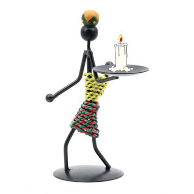 新款金属工艺品铁人造型创意烛台义乌工艺品 YXL26