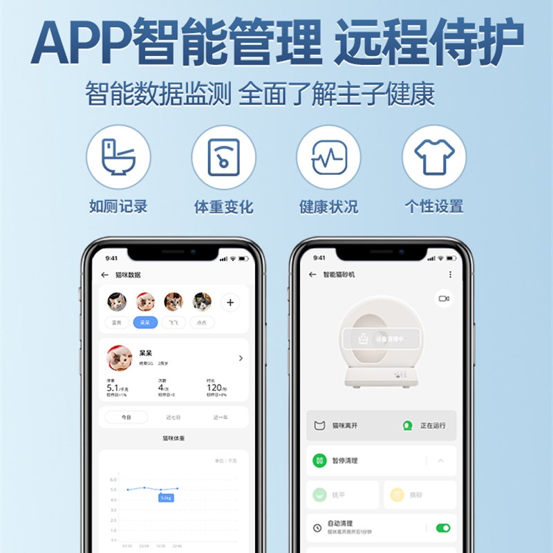 空气萝形智能猫砂盆全卜动封闭式 防外溅圆自电动清理
