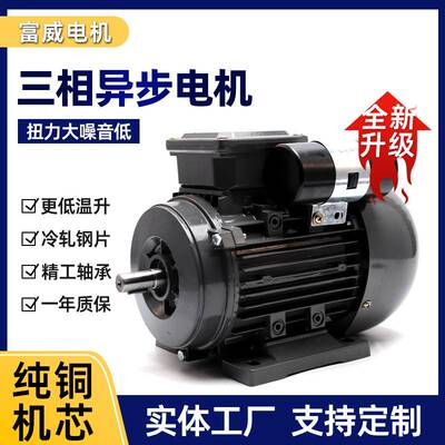 YS712-4三相异步电动机370W铁壳电机B5大法兰1400rpm高效电动机