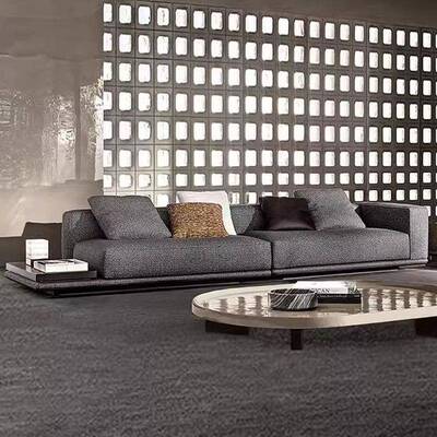 民意式11129层地平线发现代简约客厅别墅大平会所宿转角布艺沙组