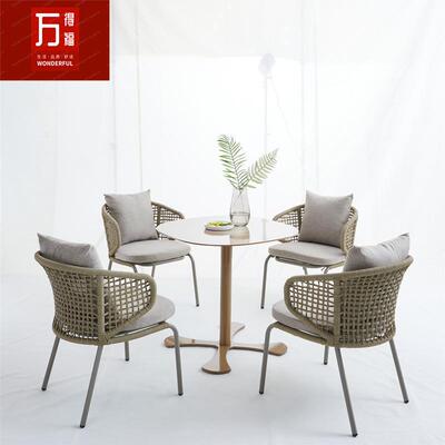 户外墅手编藤椅室外藤编桌花园L-010庭院别休工息椅露天休闲藤椅