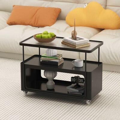 家用带XBG可轮移动茶客小户型简约茶桌沙发边几几零厅食小推车小