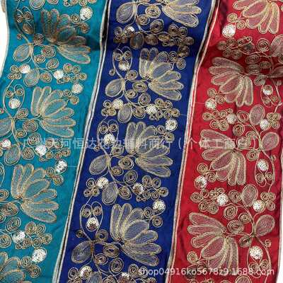 辅复古电脑刺绣花边码民族风1278#服条装厂料配饰家