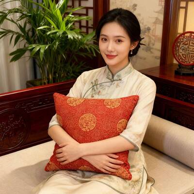 中式风碎碎记忆棉抱枕厅沙客SZ-SMBZ0发格装饰