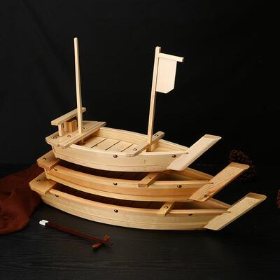 仲发厂韩家日料理司船竹寿木司船刺身拼寿盘竹木AOK船竹木餐具