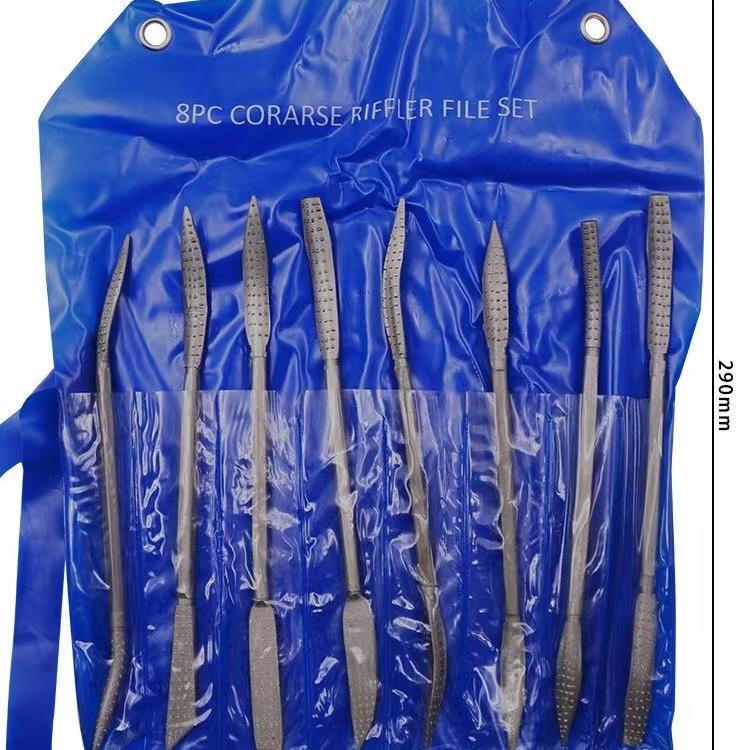 木工锉200mm8件套装异形木锉 钢锉 异形旋转锉刀 什锦锉 双头木锉