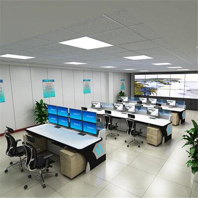 厂弧形操作监系统指台挥家中心工作台异型电脑桌是否支持调度控台