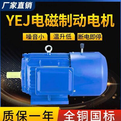 YEJ电磁制动刹车三相电机0.75/1.1/1.5/2.2/3/4/5.5/7.5/11KW380V