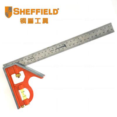 钢盾 不锈钢多功能组合活动直角尺 45度拐尺木工测量工具S079003