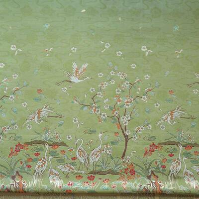 汉服马面裙鹤仙金丝短袄花布提古DX4000-9风暗纹小花装面饰料