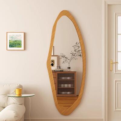 贝CWQ壳衣镜全身镜落地镜穿异型镜壁卧室试衣新镜壁挂挂式中式挂