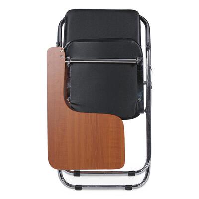 公办折叠者椅加厚坐写垫大靠背椅培KM-7011-训椅子带字板记椅会议