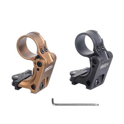 UNITY金属侧翻底座适配G33/FTC快拆底座20mm导轨可调节位置增高