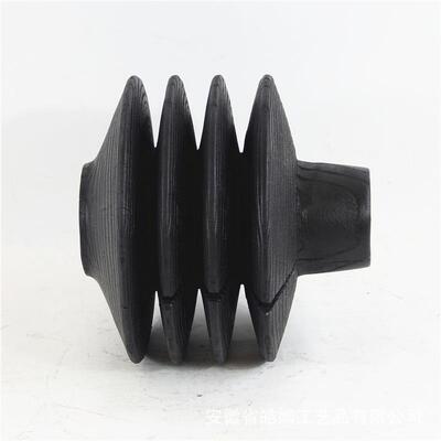 厂家销CF20113售手制新中式碳化栗木哑铃黑色花饰瓶家居别艺装术