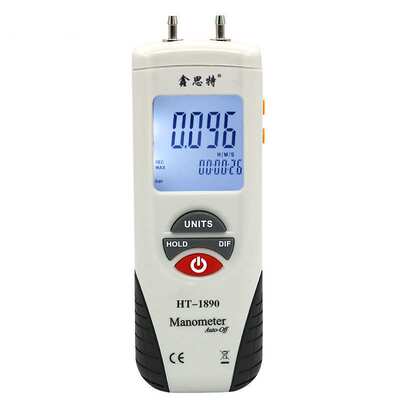 原装数字气压计HT-1890差压仪电子压差表±13.79Kpa微压差表