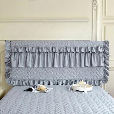 亲肤毛厚罩床头全包纯色夹ZJL加棉花边皮床头防尘罩简约现在磨木