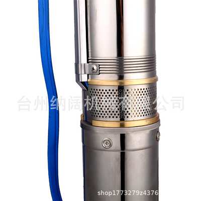 1 Hp不锈钢抗沙深井泵220V耐腐蚀家用潜水泵农用抽水机灌溉抽水泵