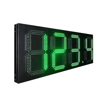户外防雨显示屏12英寸7段单面绿色888.8 LED价格显示板电子标志牌