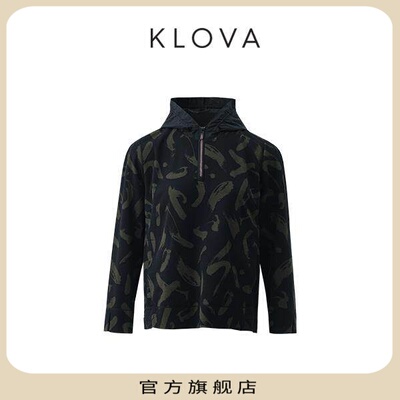 【KLOVA】春秋碧山绿艺术印花针织连帽休闲T恤TT6023(UN)