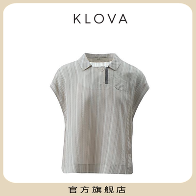 【KLOVA】夏季燕麦奶趣味条纹廓形衬衫【H】CW4719(UN)