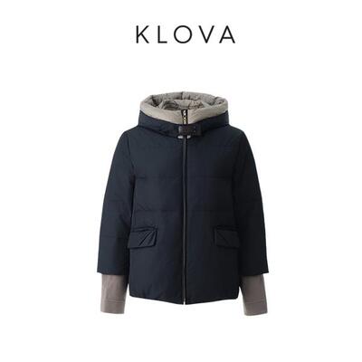 【KLOVA】冬季石墨黑短款小茧型羽绒服  YS5740(UN)