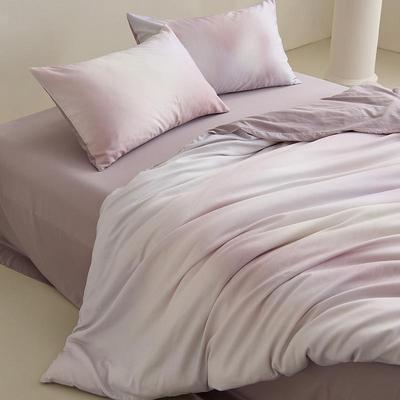 梦幻启幕~简约风60S天丝棉磨毛四件套渐变色床单柔软被套床上用品