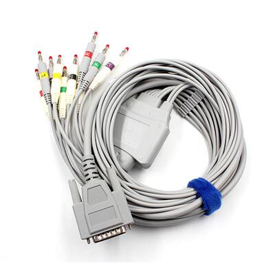 兼容Biocare十导联ECG EKG心电导联线DB15 101G/300G/1200/9803