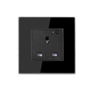 宾格智能家庭英规WIFI智能插座玻璃面板100-240V 16A墙壁插座