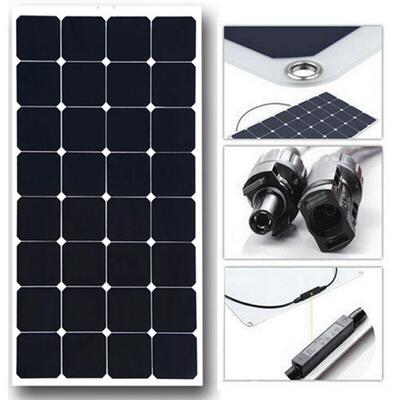包邮sunpower110W柔性太阳能电池板可弯曲房车游艇专用