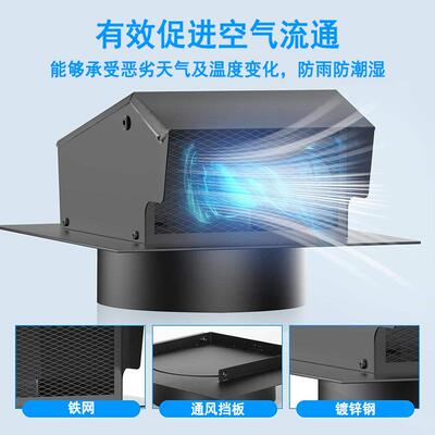 跨境热卖可拆卸烟囱屋顶Rooftop Exhaust Vent Cap通风口出风口