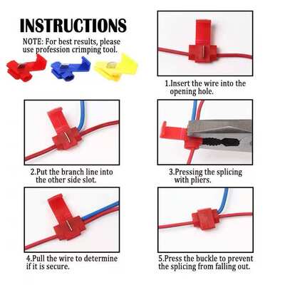 400PCS尼龙热缩电气绝缘快速接线对接T头压接端子连接器套装