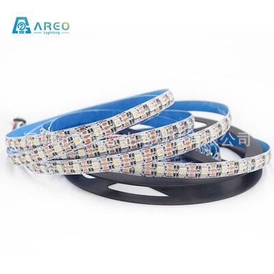 内置IC幻彩灯带5050RGBW12V60120单点单控跑马流水可编程灯条